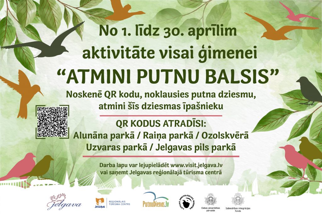 Aktivitāte “Atmini putnu dziesmas” Jelgavas pilsētas parkos un skvēros ...